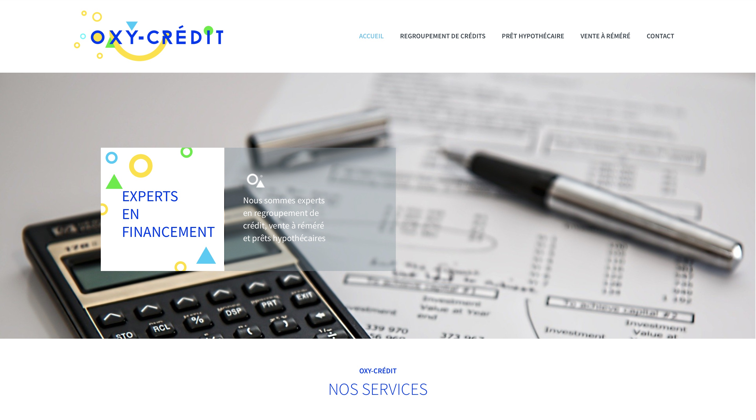 Oxy-Crédit - Réalisation - Site internet vitrine - Infopolis